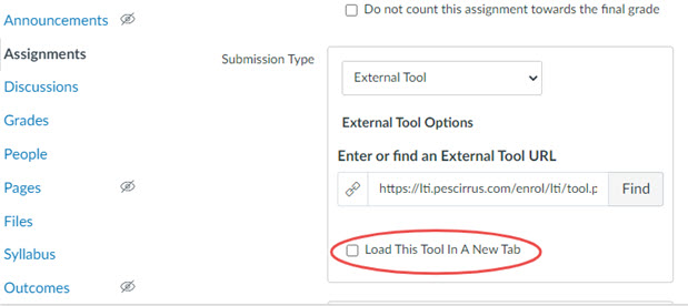 Canvas Force Assignment to Open in New Tab | Kendall Hunt Support Portal